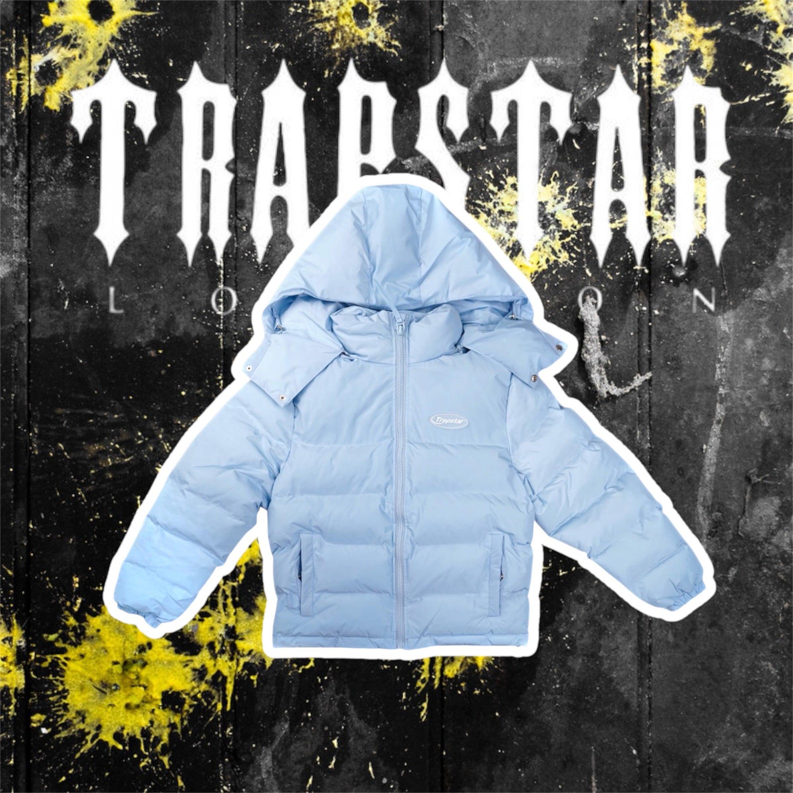 Mens Trapstar Detachable Hood Puffer Baby Blue - Etsy