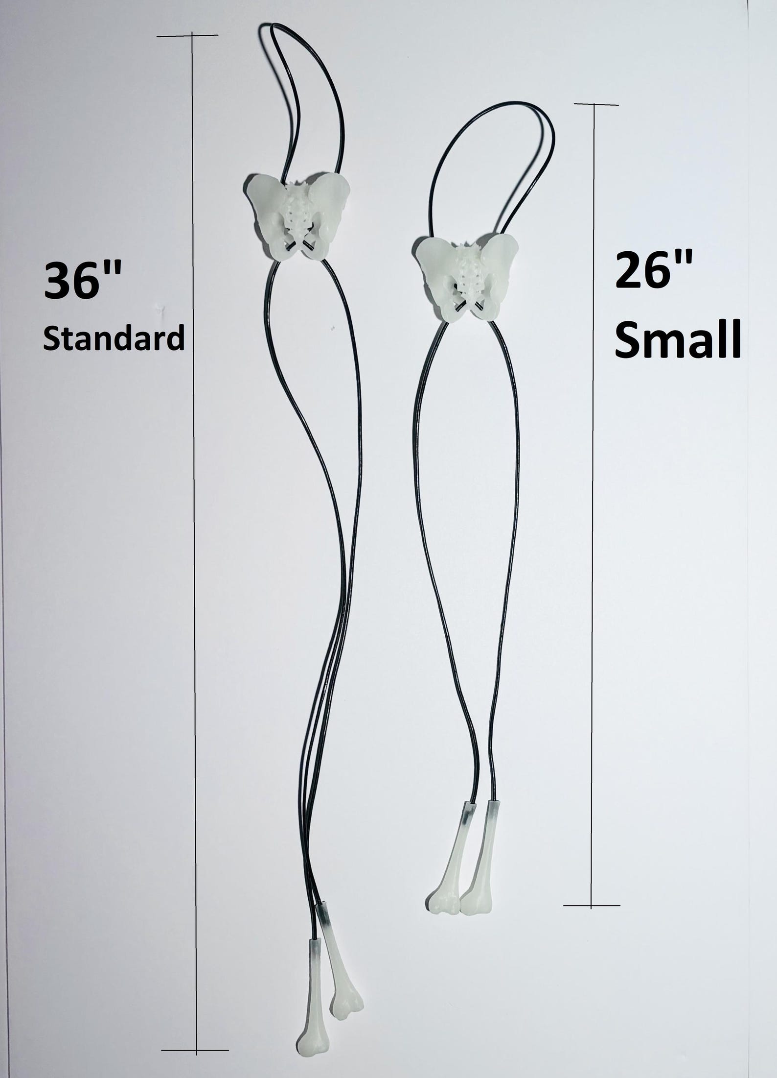 Pelvis Bone Glow Bolo, Sleek Goth Bolo Tie, Glow in the Dark/uv ...