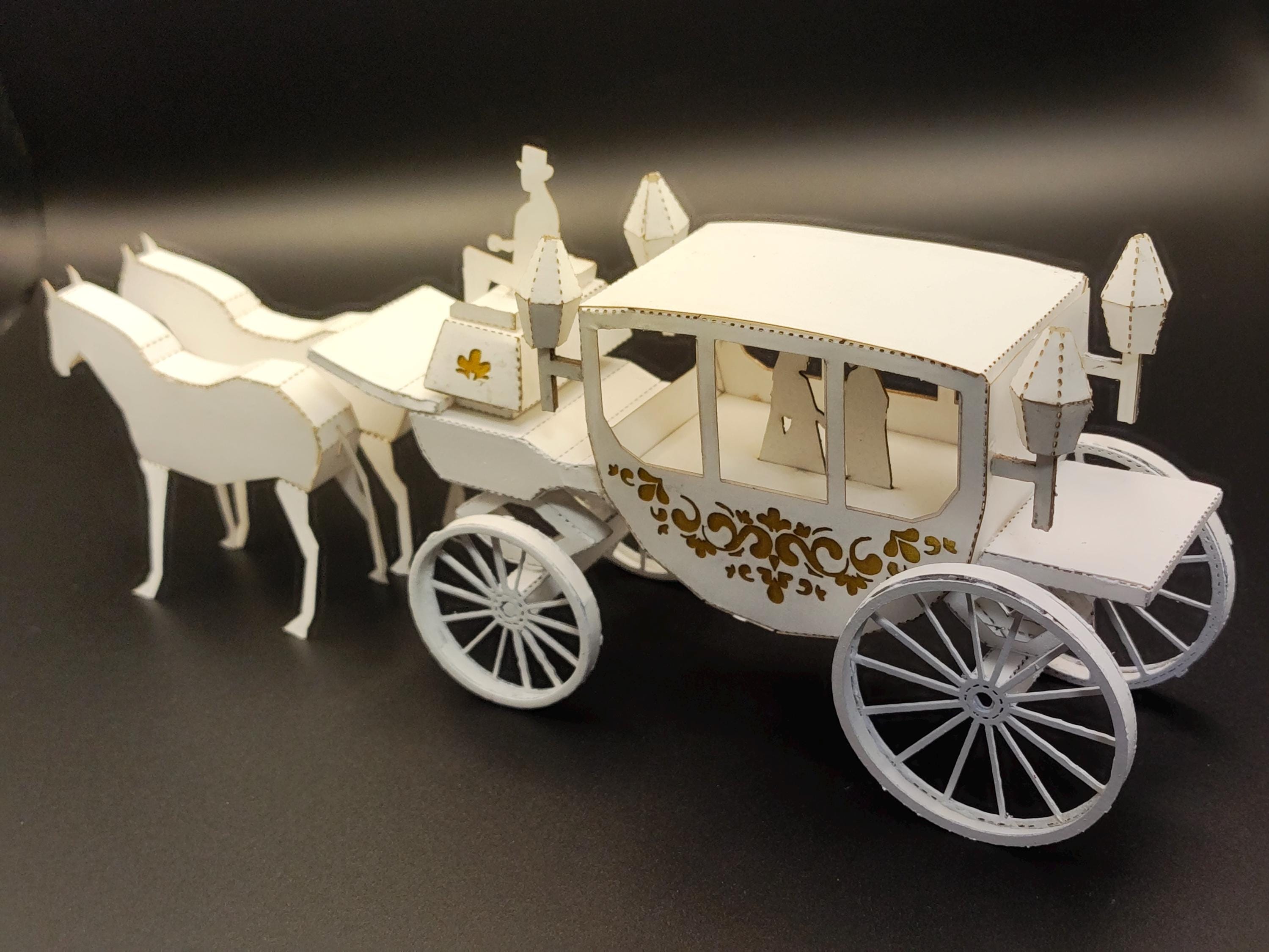 White Horse & Carriage, Chariot, Wagon, Marriage, Wedding, Bidal, Groom ...