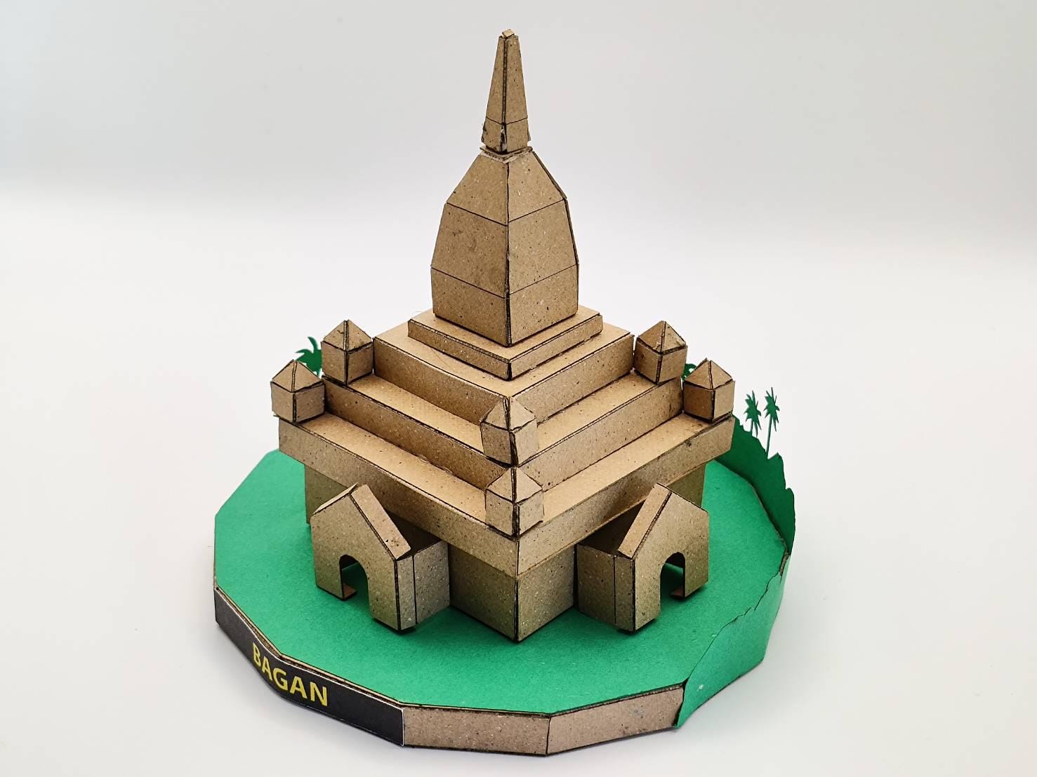 Bagan Papercraft, Myanmar Papercraft, Pagoda Papercraft, PDF, SVG, File ...