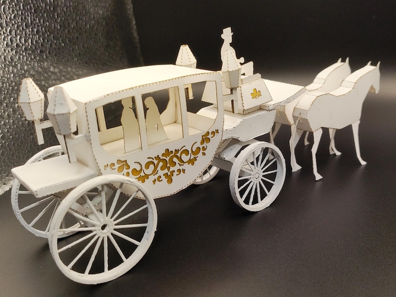 White Horse & Carriage, Chariot, Wagon, Marriage, Wedding, Bidal, Groom ...