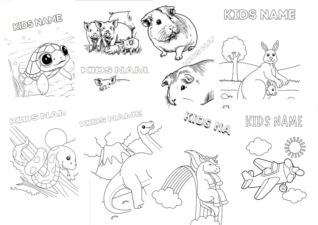 Coloring Pages Bundle for Kids With Their Name Liam - Etsy