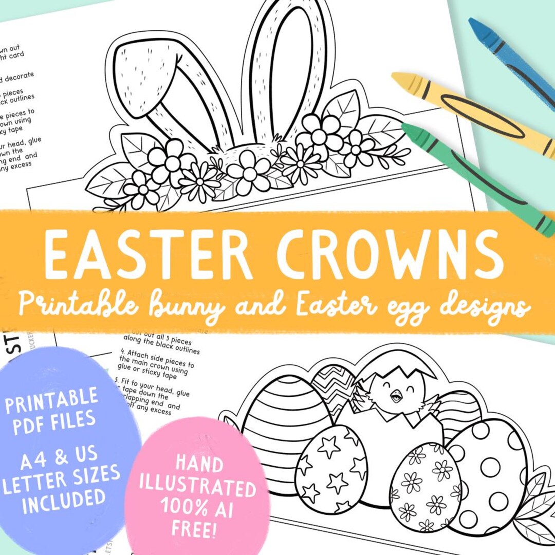 Easter Bunny Crown. Easter Egg Crown. Easter Craft Activity. Easter ...