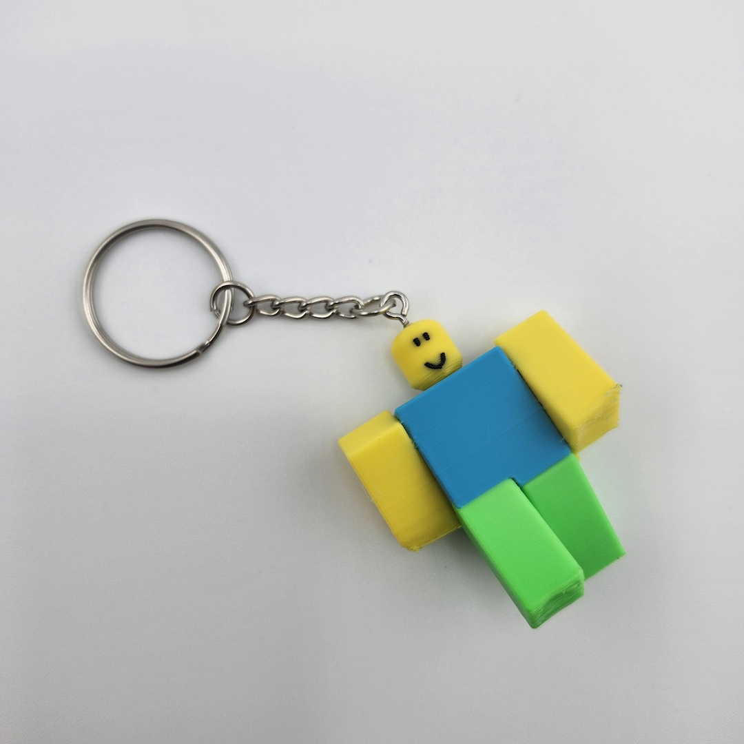 Blockman Noob Keychain - Etsy