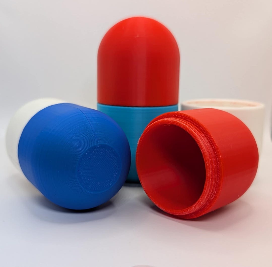 Pill-shaped Pill Container: Holds 75 Pills - Etsy