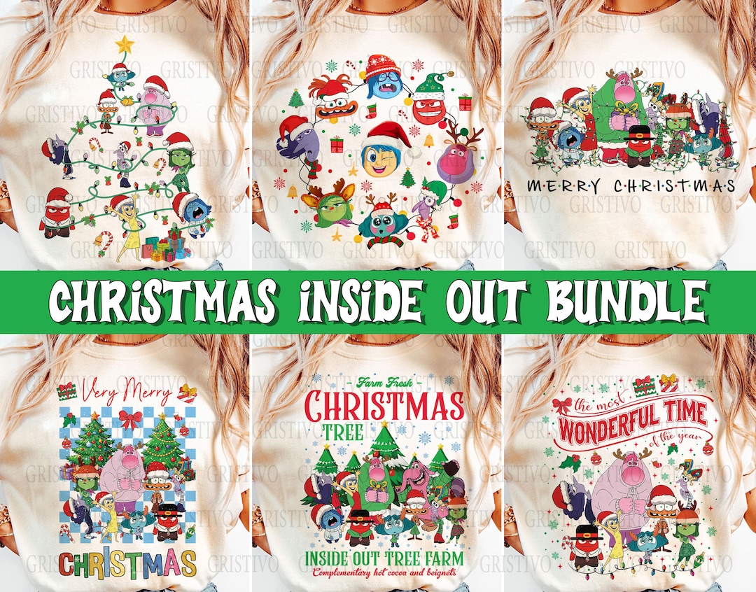 Christmas Inside Out Bundle Png, Christmas Light Tree Png, Cartoon ...