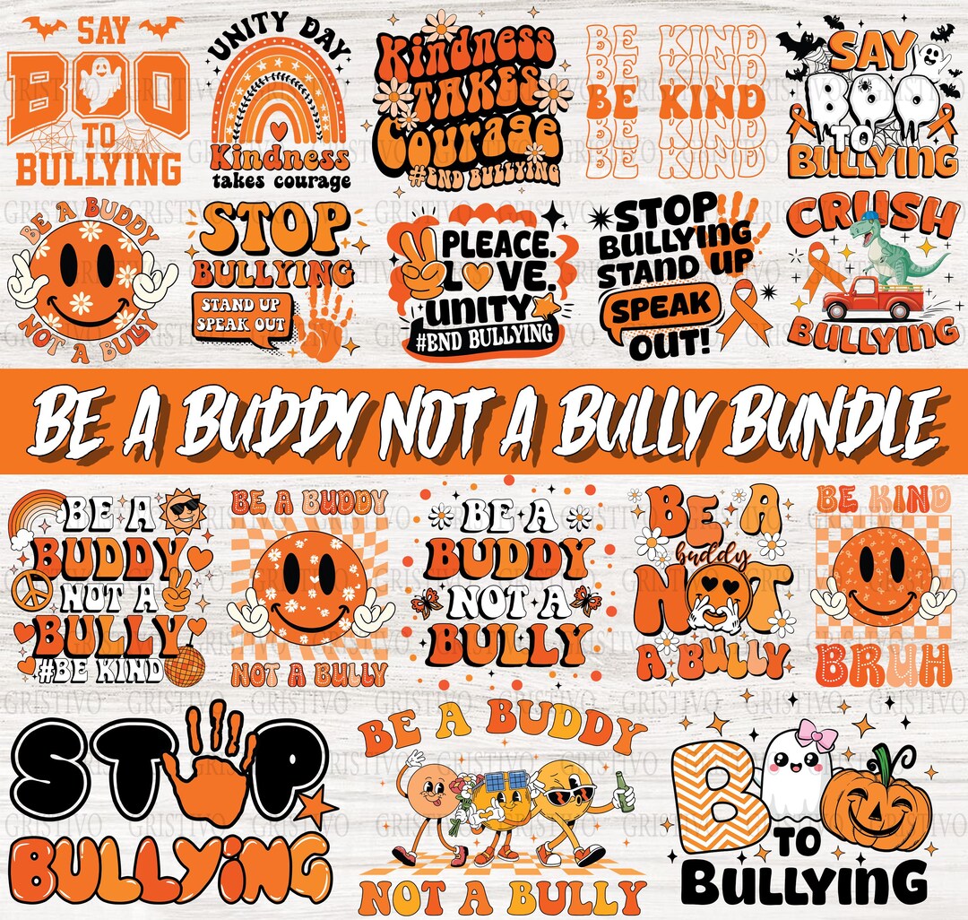 Be a Buddy Not a Bully Bundle Png, Stop Bullying Png, End Bullying Png ...