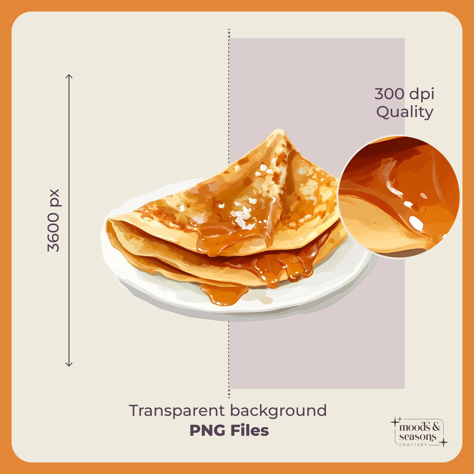 Crepes Party Clipart, French Pancakes, Menu Design (digital Download ...