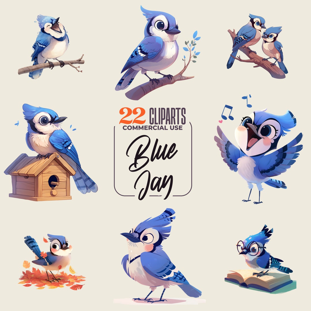 22 Blue Jays Cliparts - 300 DPI Png - Cute Animals - Funny Animal ...