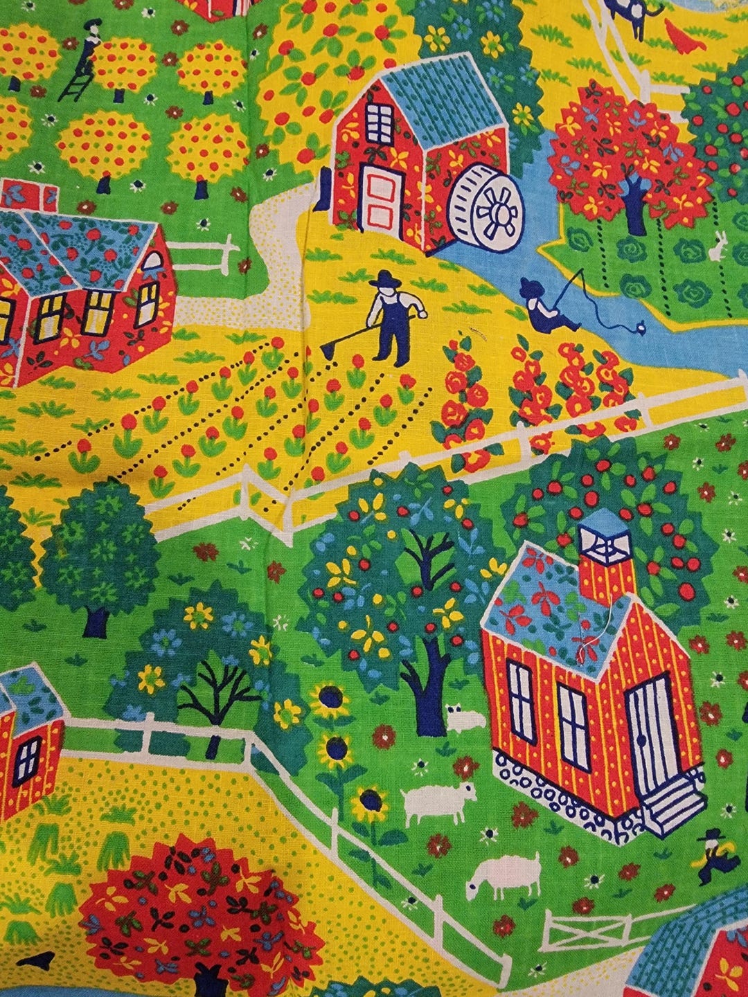 Country Town Fabric - Etsy