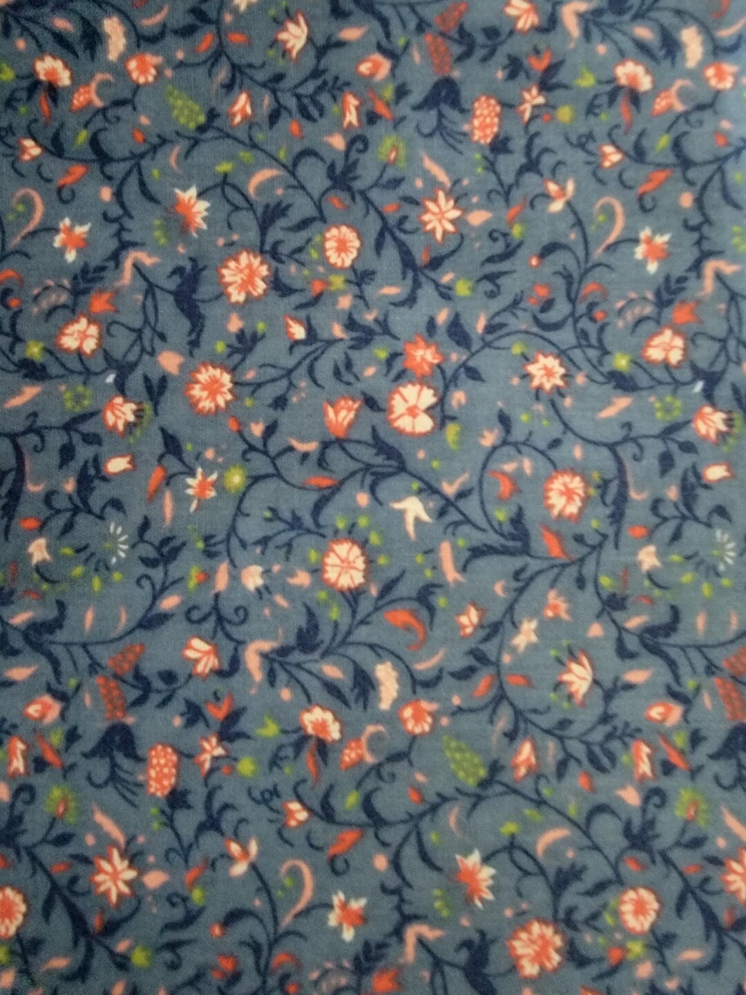 Blue Calico Fabric - Etsy