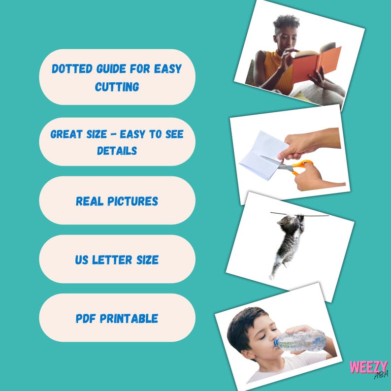 VB-MAPP Action Verb Flashcards | ABA Visual Aids (printable Pdf) - Etsy