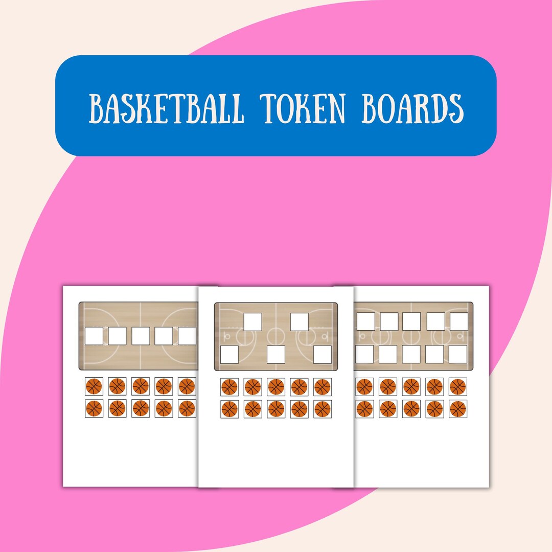 Basketball Token Board for ABA Special Education and Speech Therapy ...