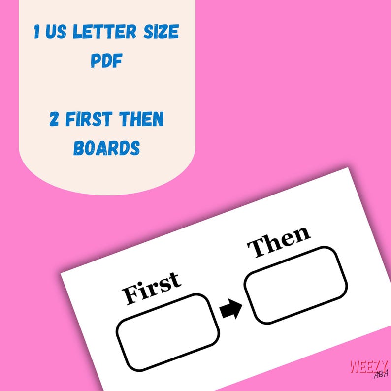 ABA First Then Visual Schedule Board | Printable Behavior Aid (digital ...