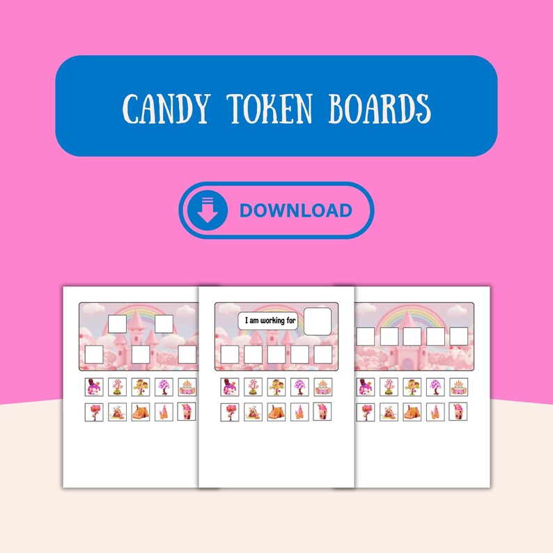 Candy Land Token Board for ABA Special Education and Speech Therapy ...