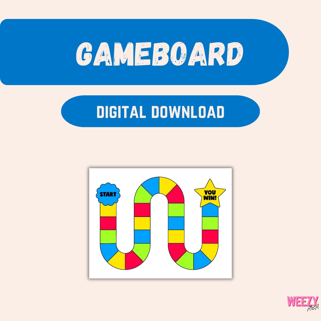 Customizable Therapy Game PDF for ABA and Special Education - Etsy