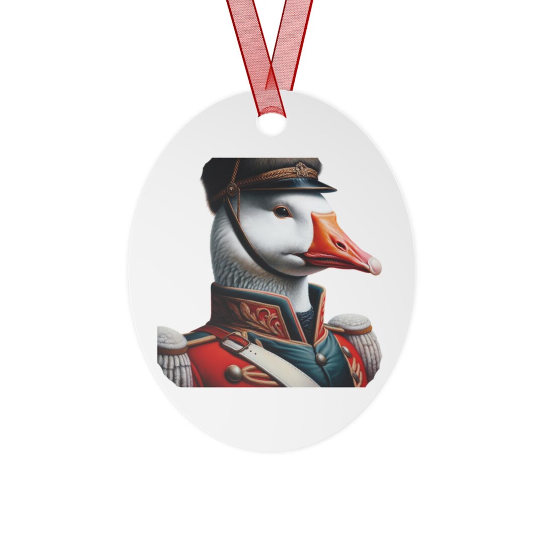 Goose Nutcracker Soldier Metal Christmas Ornament Bird Lover - Etsy