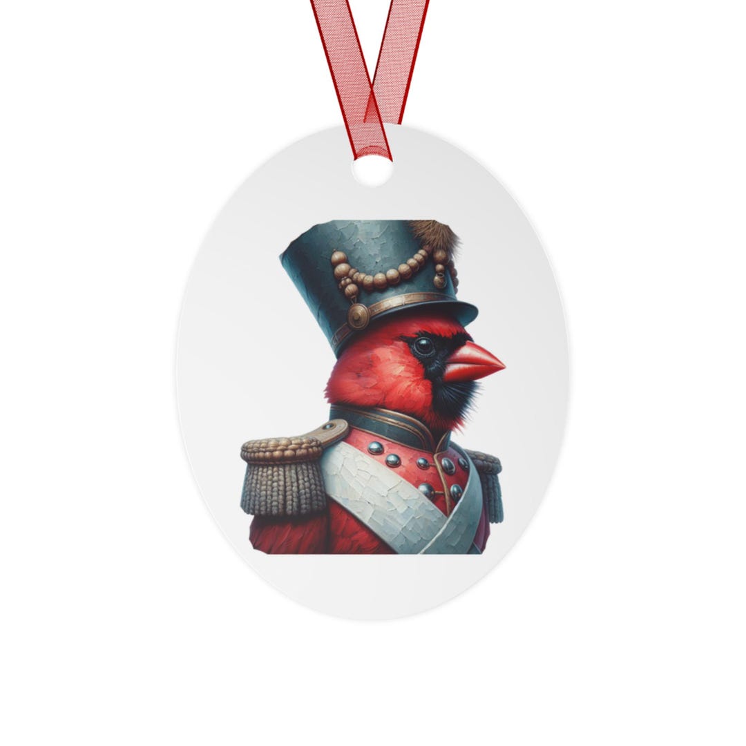 Cardinal Nutcracker Soldier Metal Christmas Ornament Bird Lover - Etsy