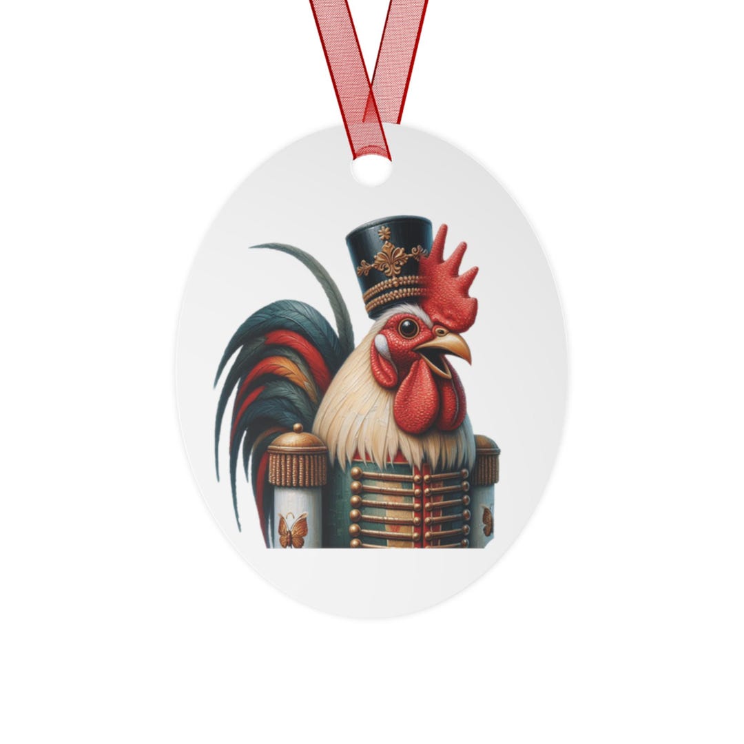 Rooster Nutcracker Soldier Metal Christmas Ornament Bird Lover - Etsy
