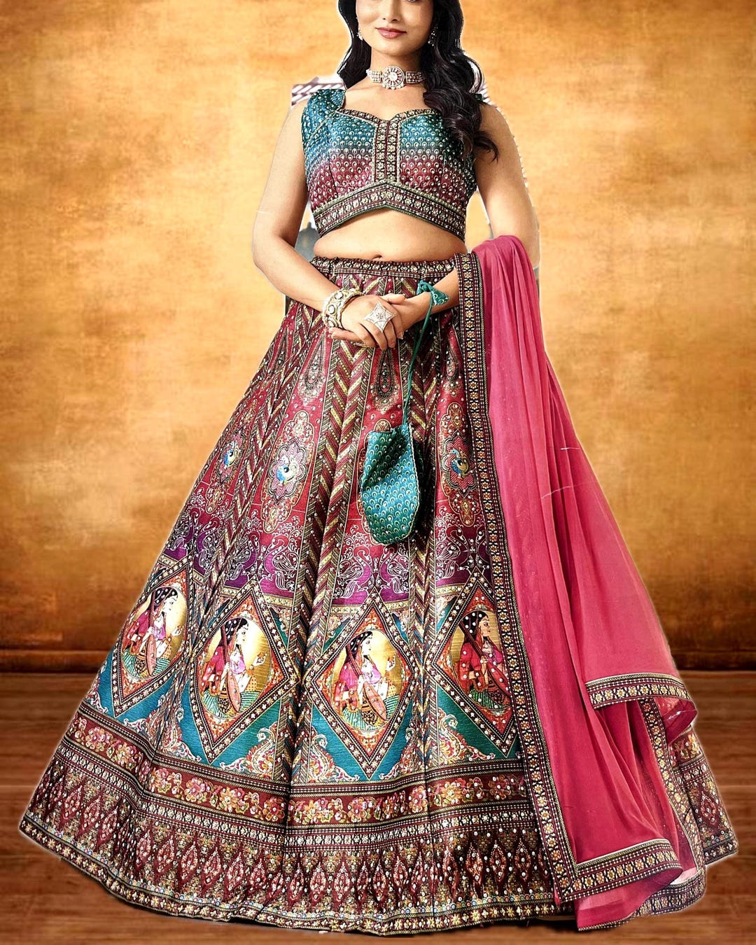 Traditional Indian Lehenga Choli With Dupatta | Ethnic Festival Ghagra ...