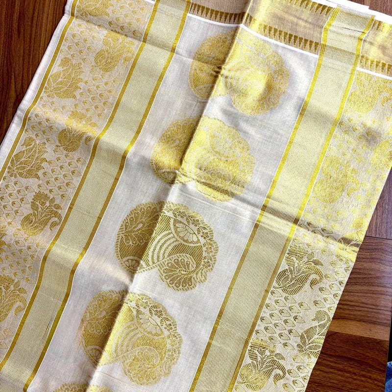 Temple Tissue Saree - Etsy