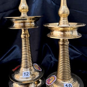 Brass Pooja Oil Lamp: Traditional Indian Deepam Prayer Diya - Etsy