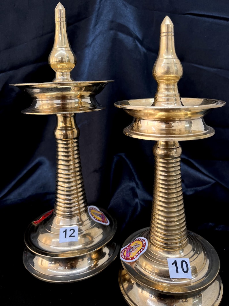 Brass Pooja Oil Lamp: Traditional Indian Deepam Prayer Diya - Etsy