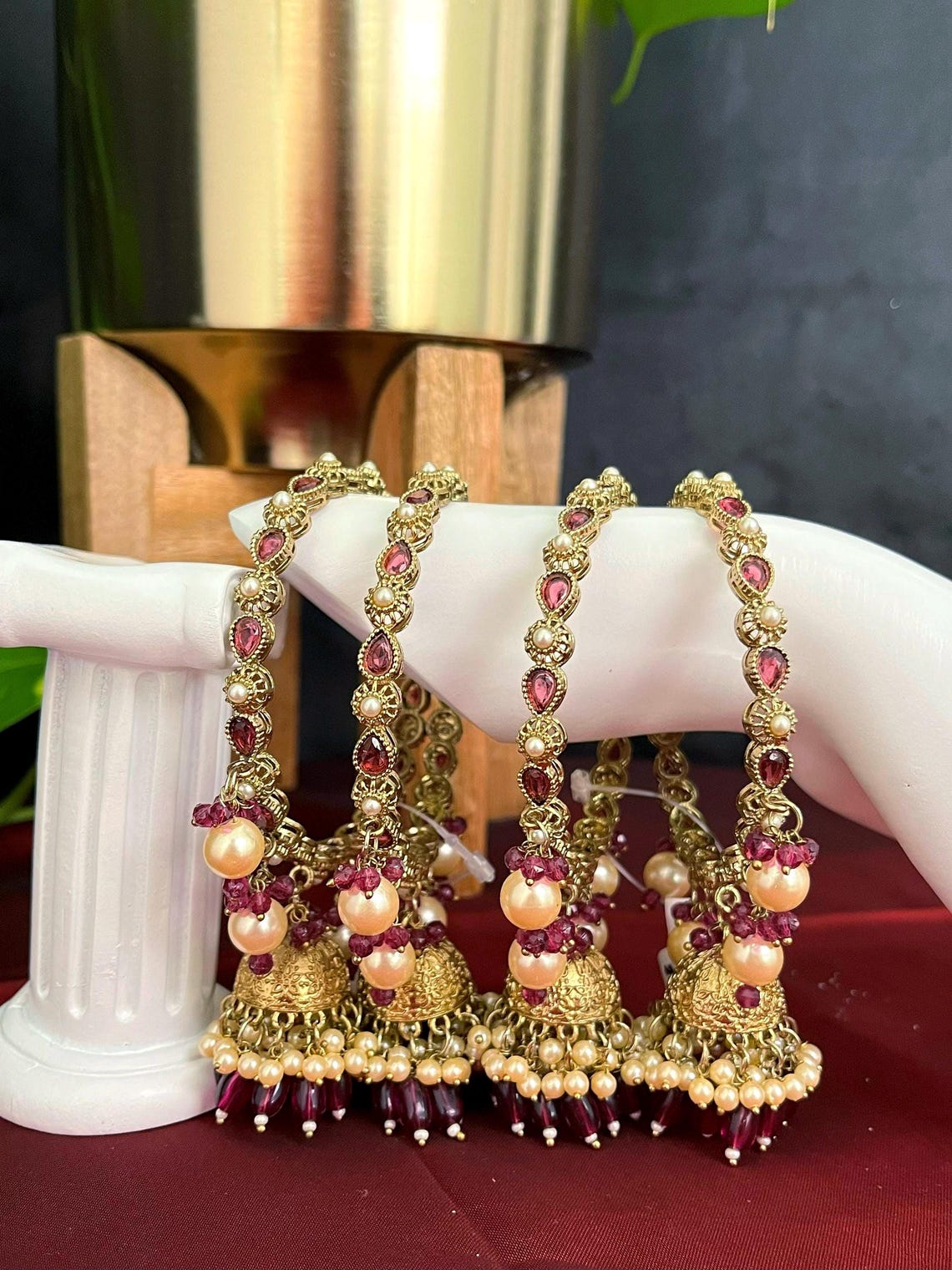 Jhumka Bangles (pair)/indian/ Pakistani/jewelry/ Fashion Bracelet - Etsy