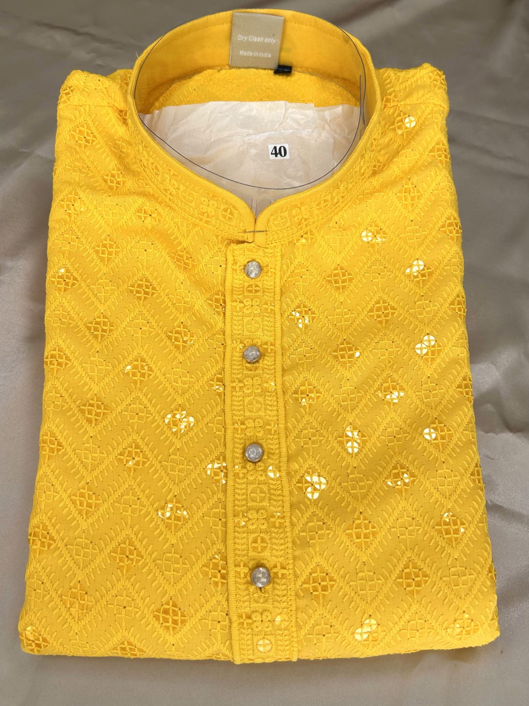 Haldi Yellow Father Son Combo, Lucknowi Chikankari Kurta, Kurta Pajama ...