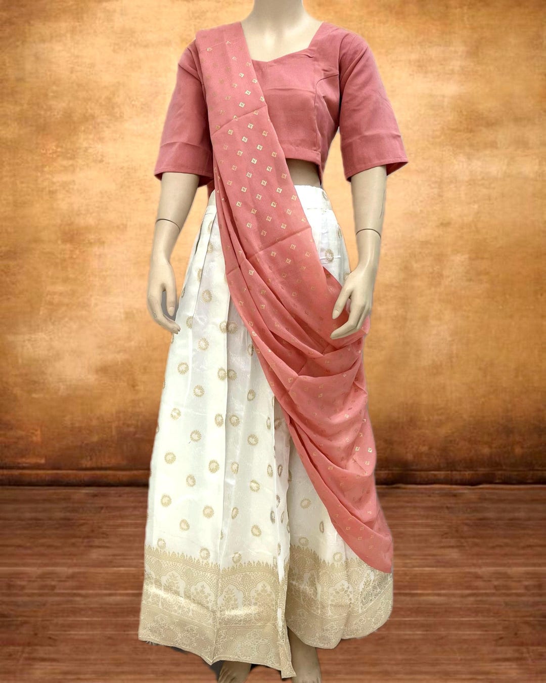 Multiple Dhavani Blouse Skirt Set |traditional Look | Fully Stitched ...