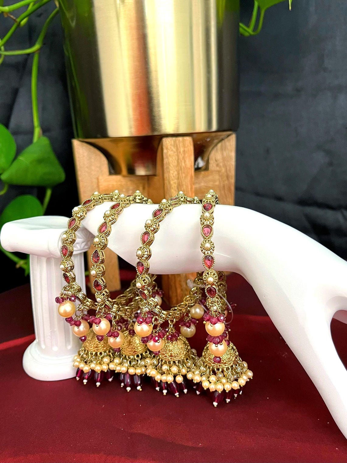 Jhumka Bangles (pair)/indian/ Pakistani/jewelry/ Fashion Bracelet - Etsy