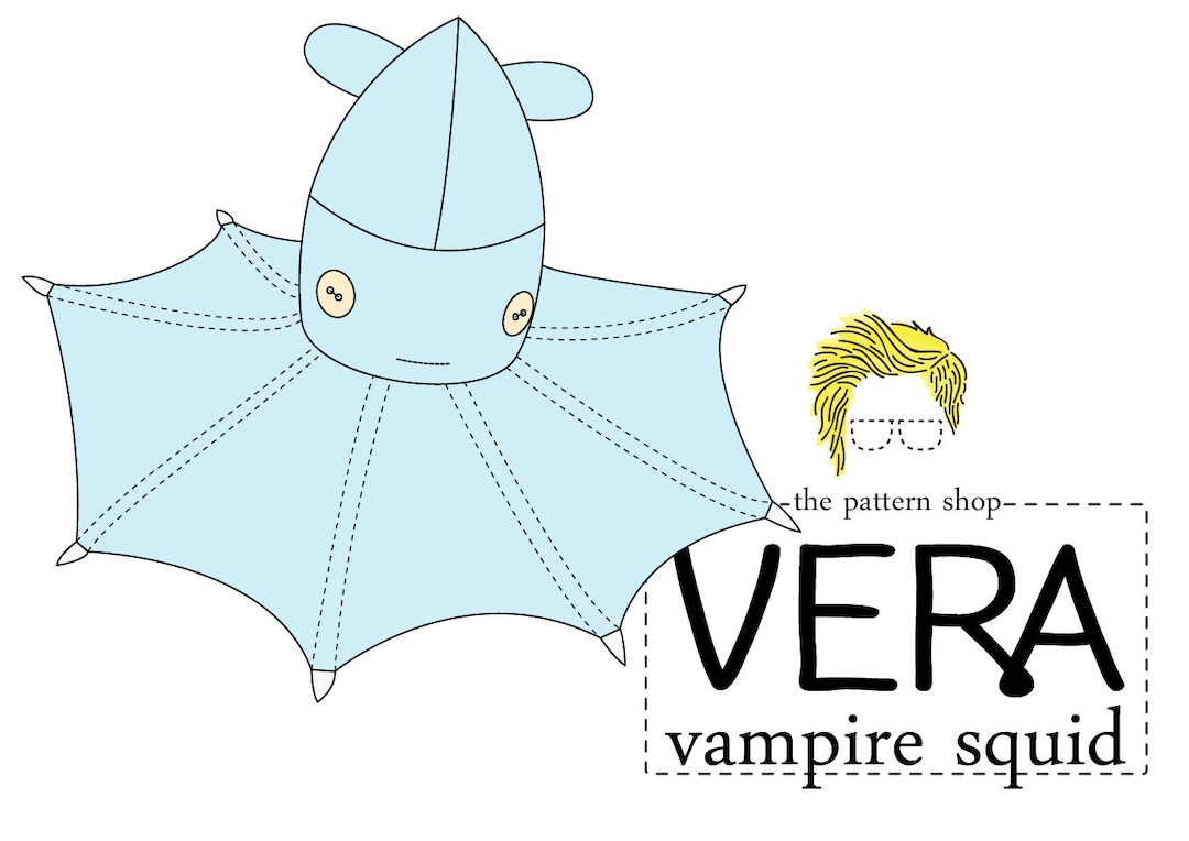 Vera Vampire Squid Stuffed Animal Sewing Pattern - Etsy