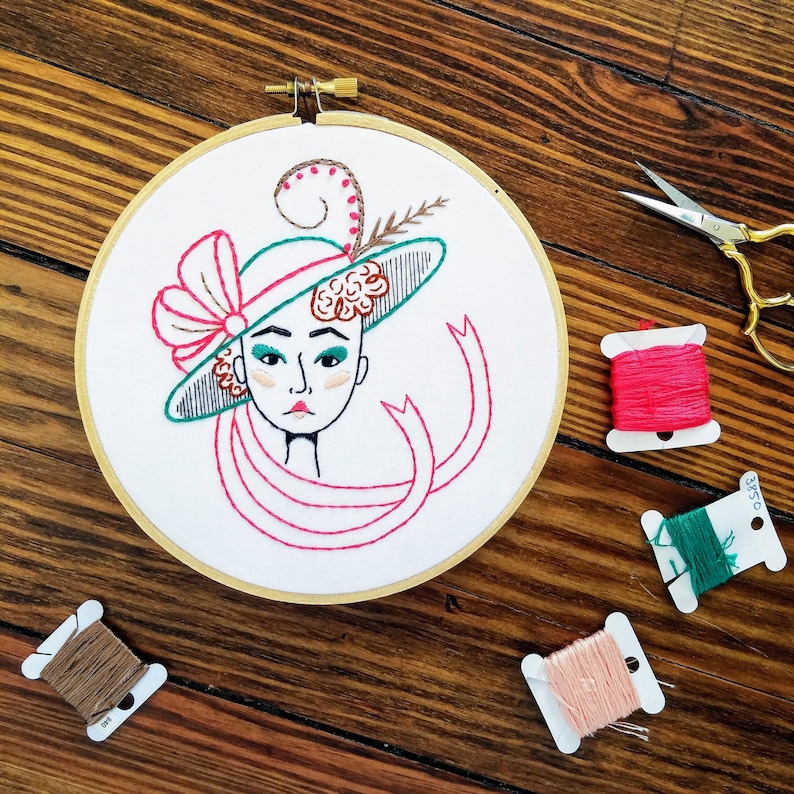 Lady Spring PDF Hand Embroidery Pattern | Etsy