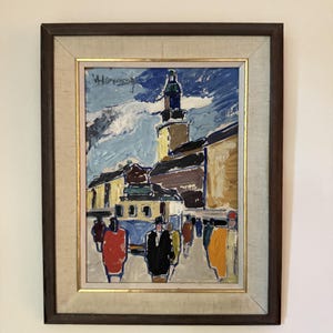 Vintage Original Mid-century Modern Swedish Street Scene - "gothenburg ...