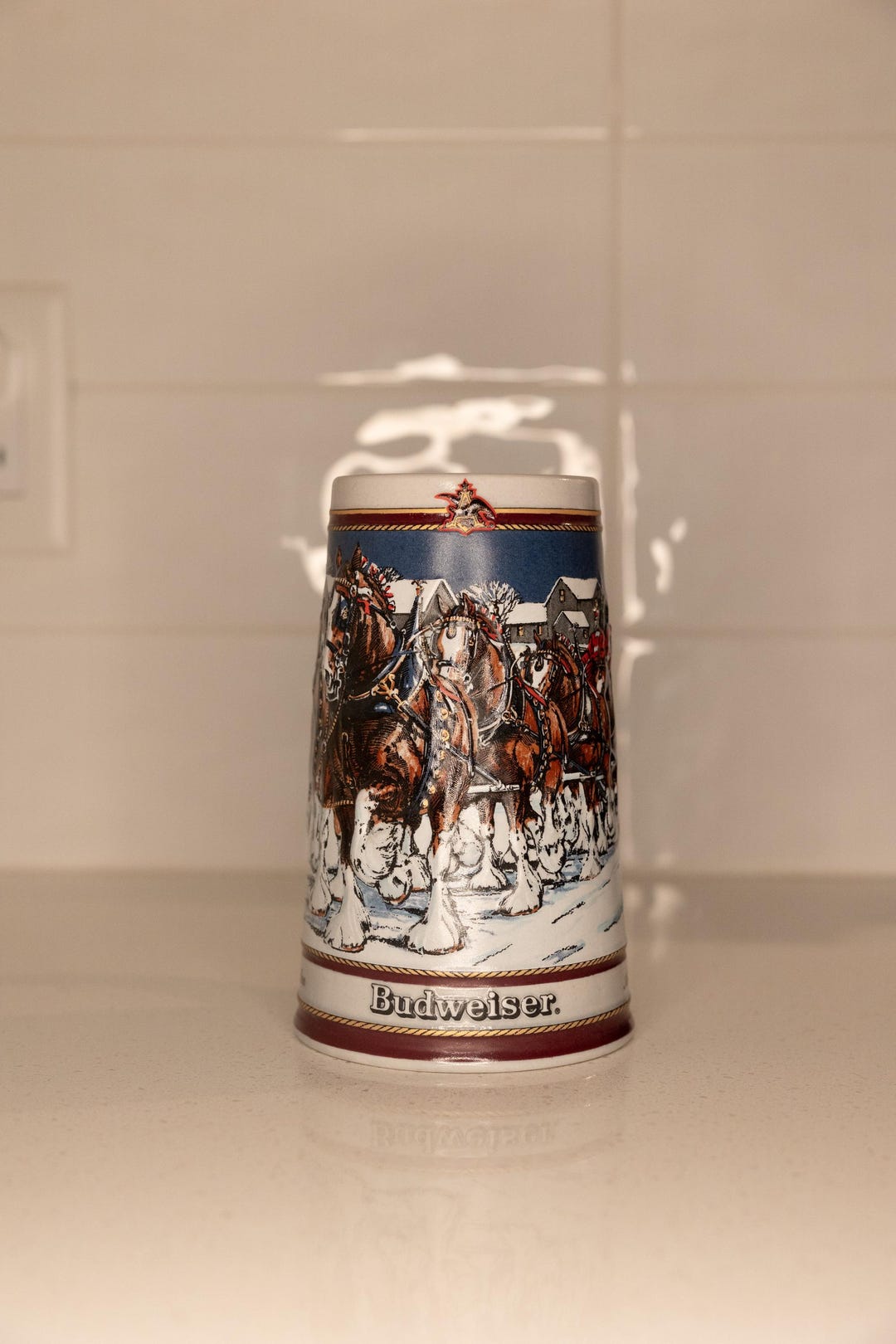 1989 Collector's Edition Budweiser Christmas Stein - Etsy
