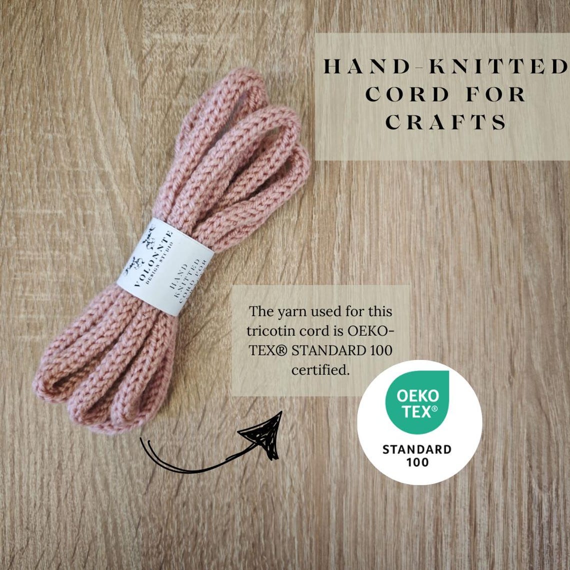 Knitting Cord, Knitted Yarn by the Yard, Diy Rope for Craft Creation ...