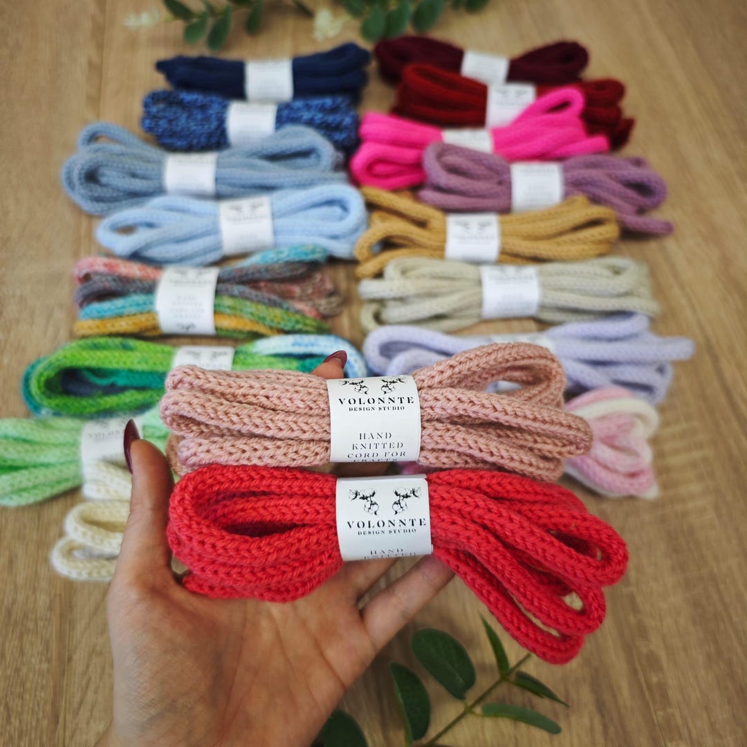 Knitting Cord, Knitted Yarn by the Yard, Diy Rope for Craft Creation ...