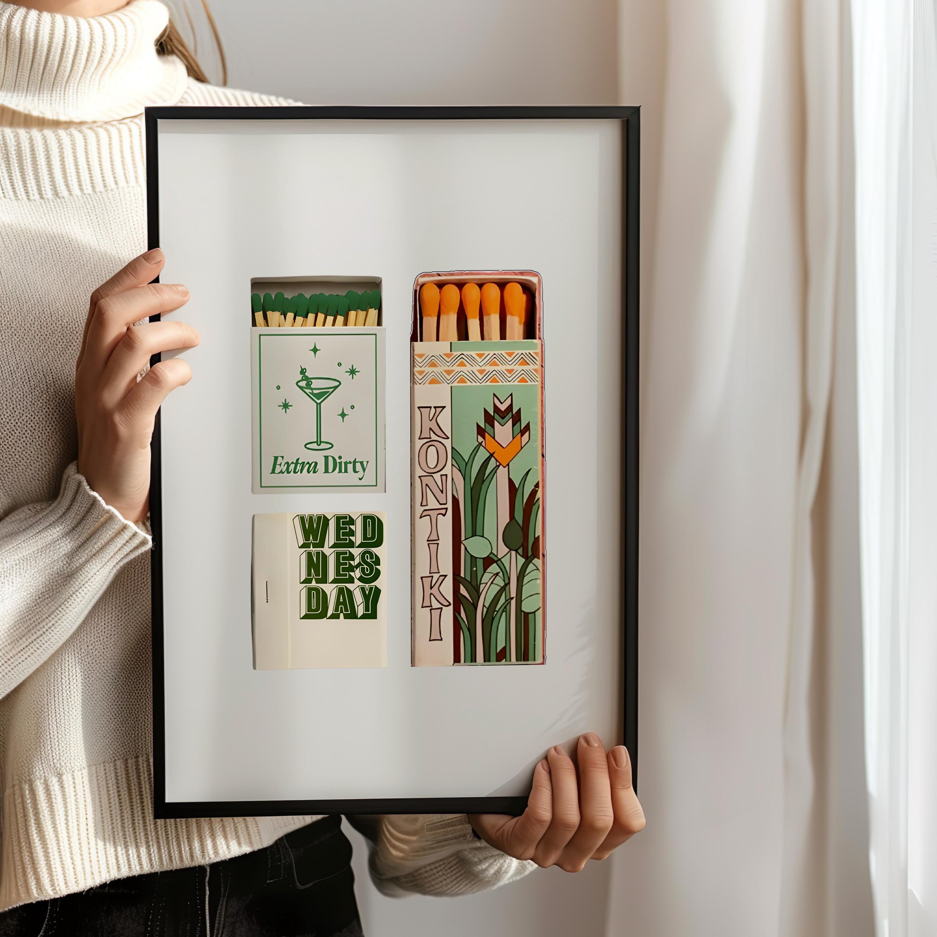 Vintage Matchbox Print: Retro Green Wall Art (digital Download) - Etsy