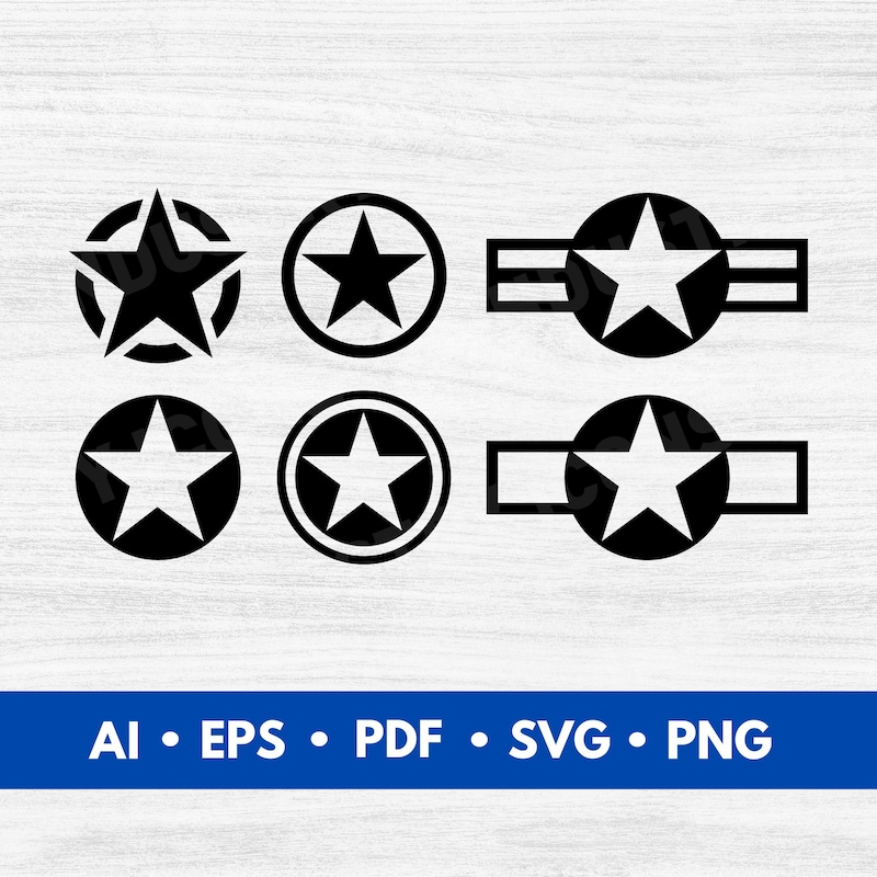 Patriotic Star Vector - Etsy