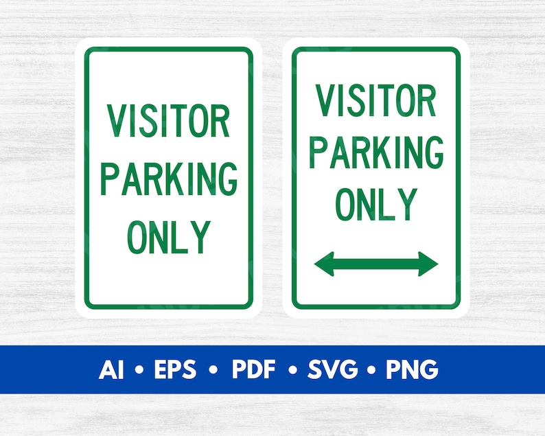 Visitor Parking Only Sign SVG, Visitor Parking Sign Cut File, Printable ...