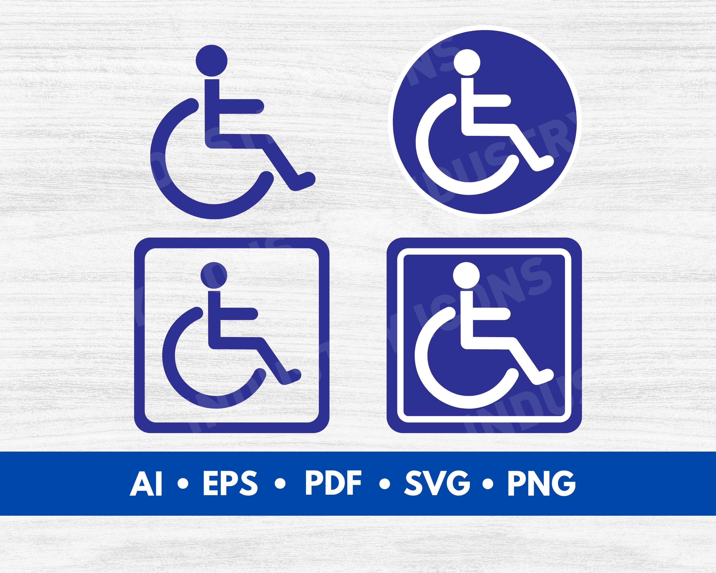 Handicap Symbol Vector, Wheelchair Symbol SVG Cut File, Accessibility ...