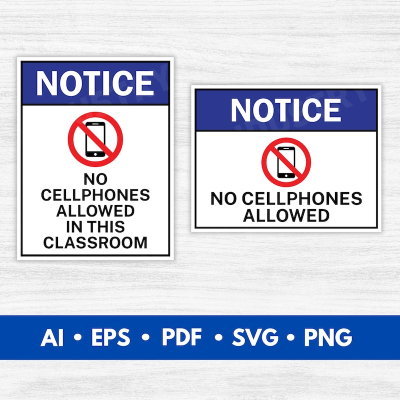 No Cell Phone Sign - Etsy