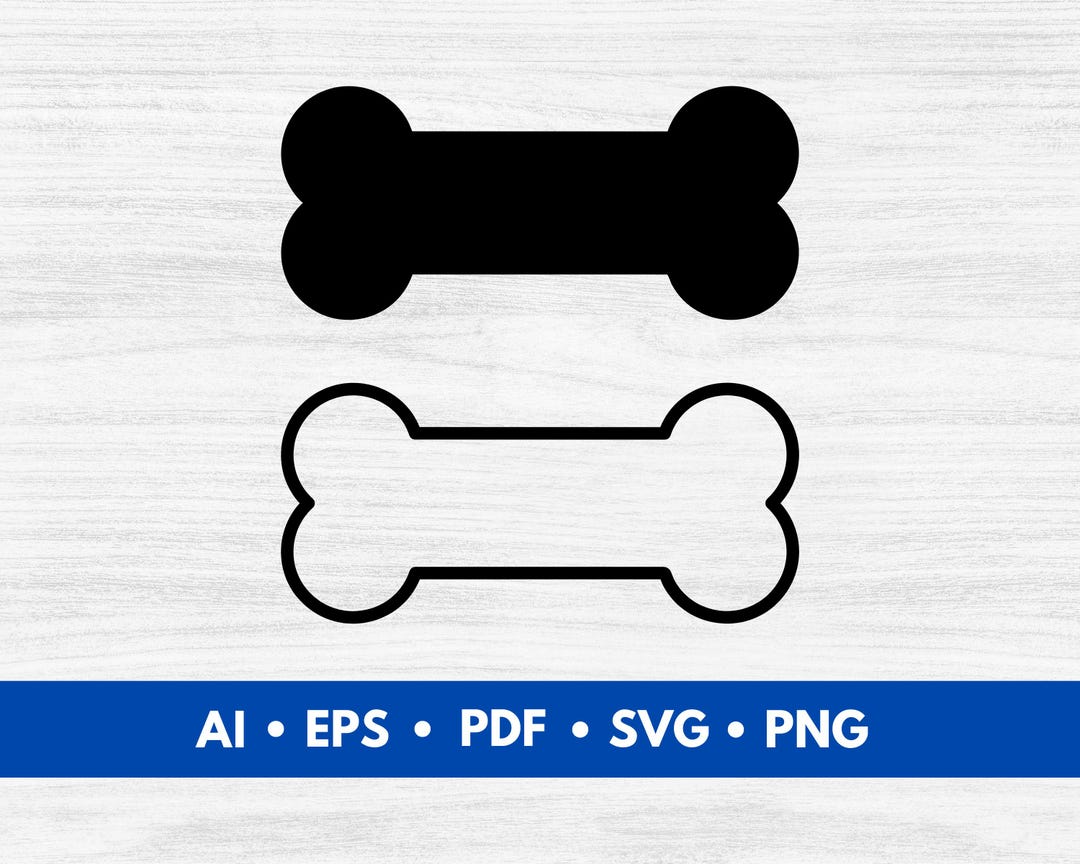 Dog Bone Vector, Dog Bone Cut File, Dog Bone Clip Art, Dog Bone ...