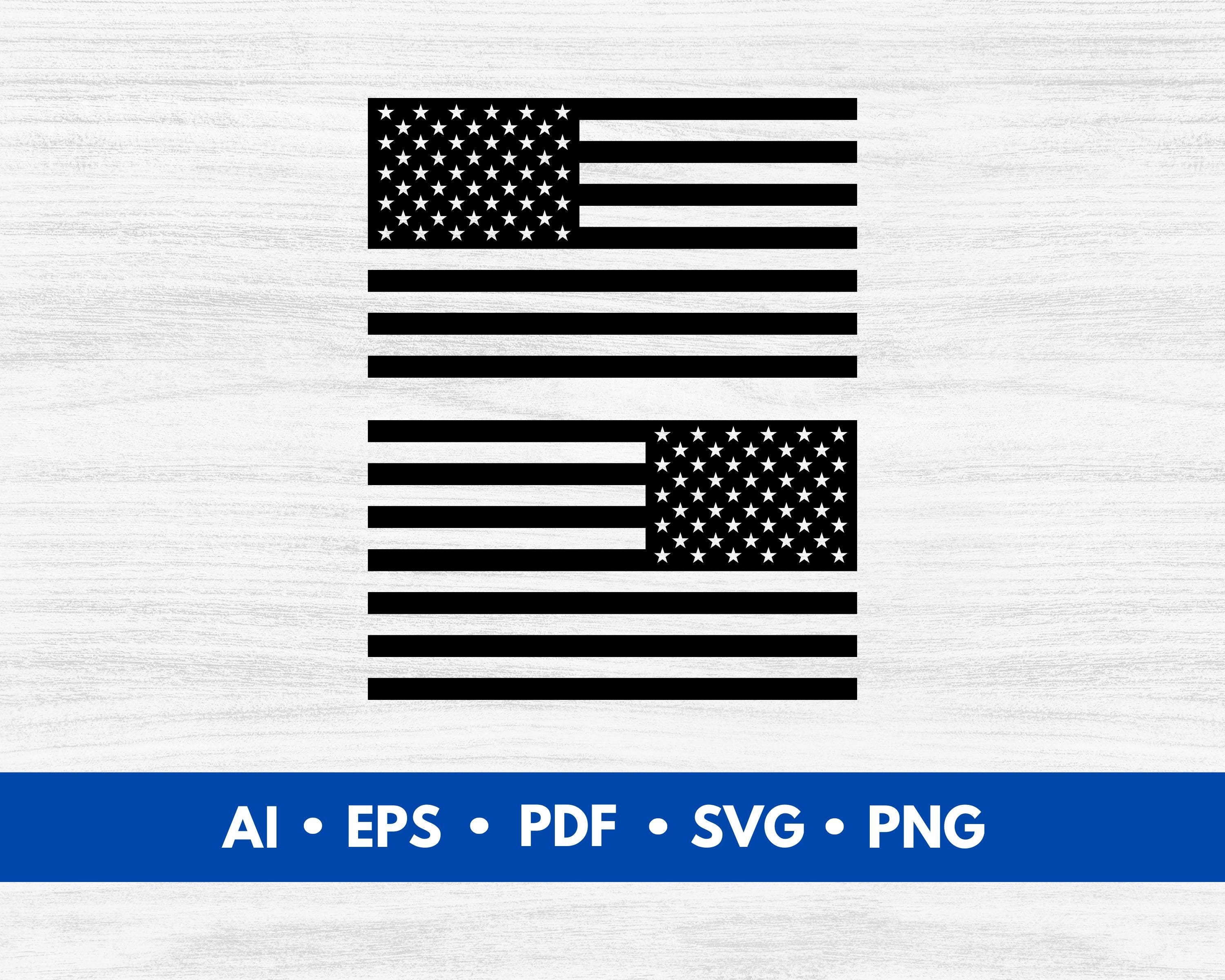 USA Flag Silhouette Vector, American Flag Cut File, USA Flag Clipart ...