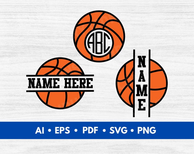 Basketball Outline SVG: Monogram Name Sign (digital Download) - Etsy Canada