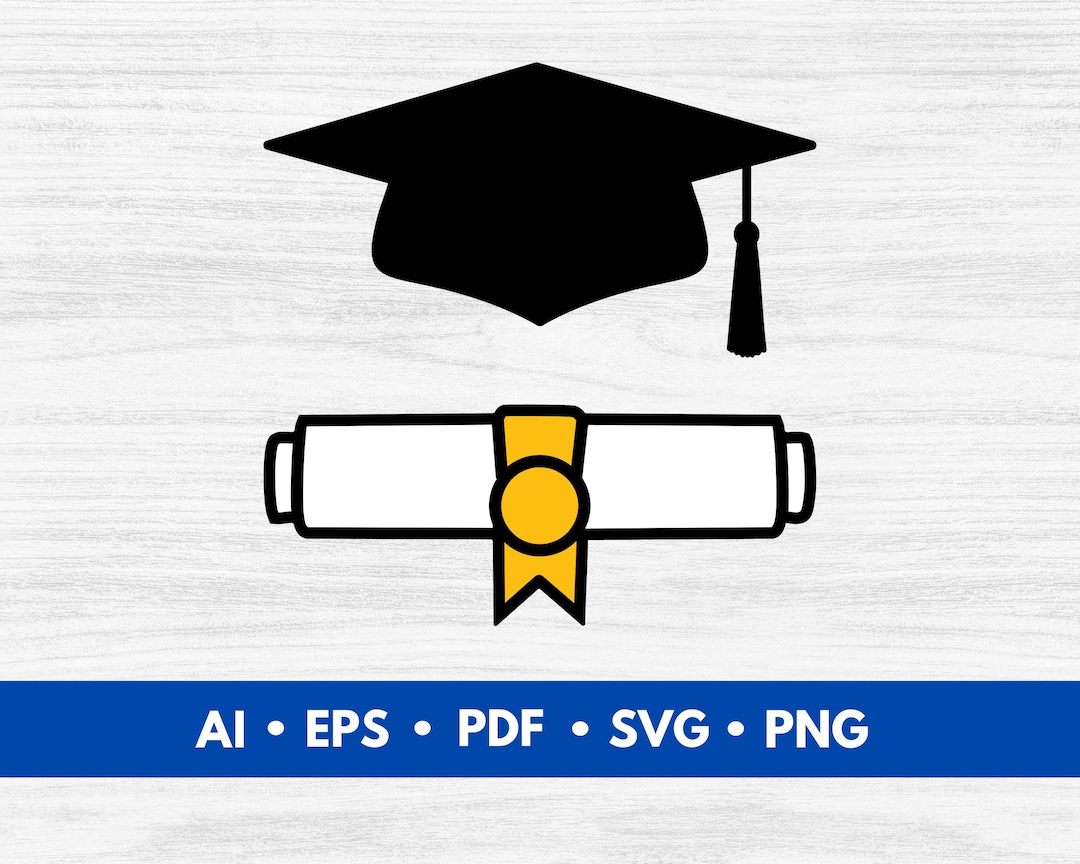 Graduation Cap & Diploma Vector, Graduation Clip Art, Graduate Cap ...