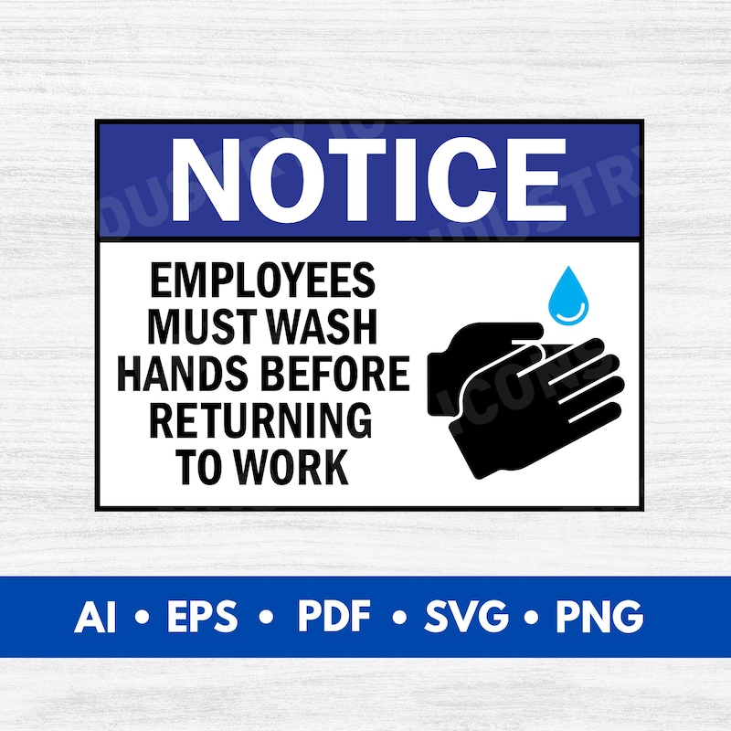 Employee Must Wash Hands Signs - Etsy