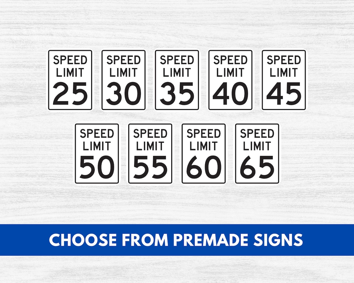 Speed Limit Signs Vector, Speed Limit Sign Clip Art, Road Sign Cut File ...