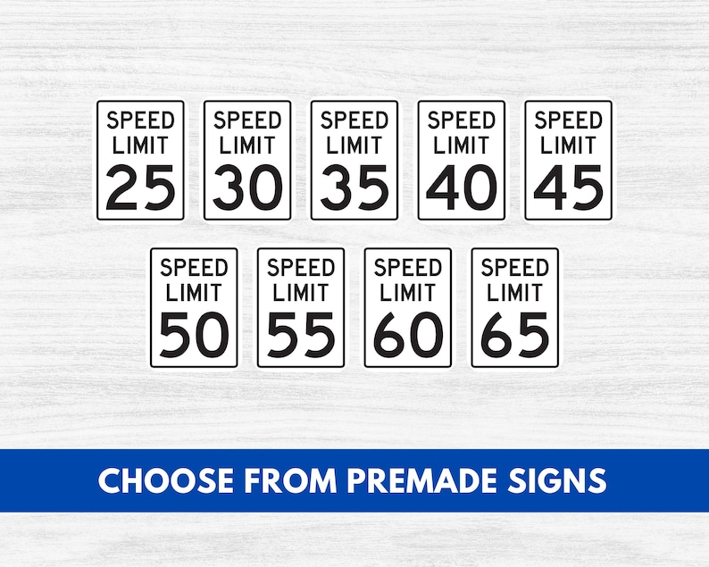 Speed Limit Signs Vector, Speed Limit Sign Clip Art, Road Sign Cut File ...