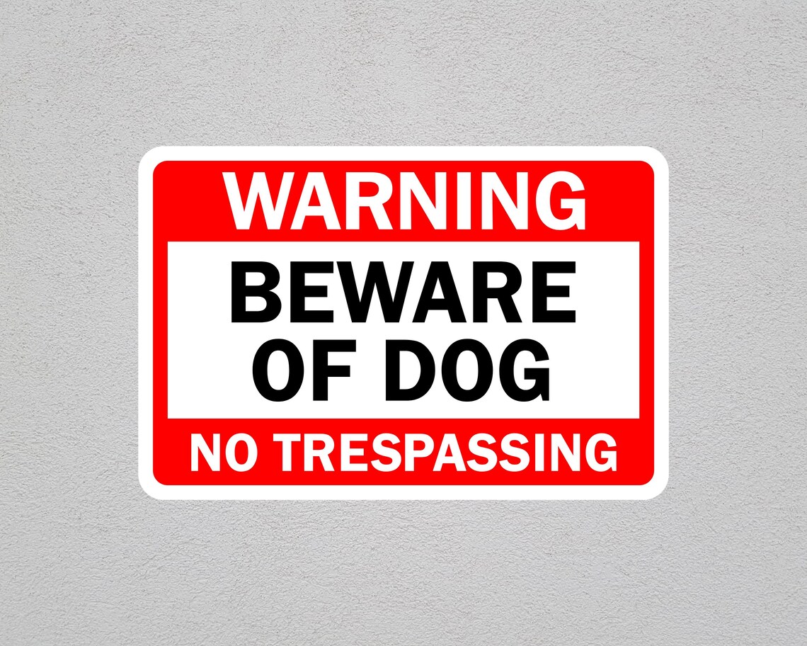Beware of Dog Signs Vector File Bundle, Warning Beware of Dog Cut File ...